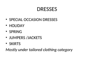 CLOTHING CATEGORIES of women and children.ppt