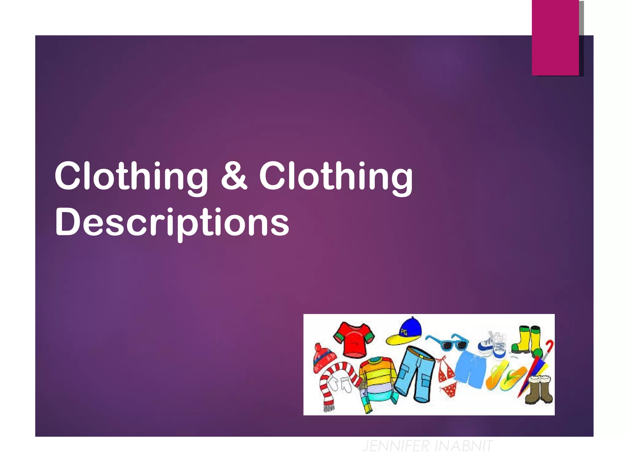 clothing descriptions jessica | PPT | Women\'s Outerwear | Women\'s ...