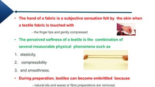 Chemical Finishes for Clothing Comfort | PPT