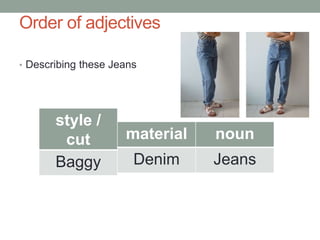 ESL: Clothing Description | PPTX