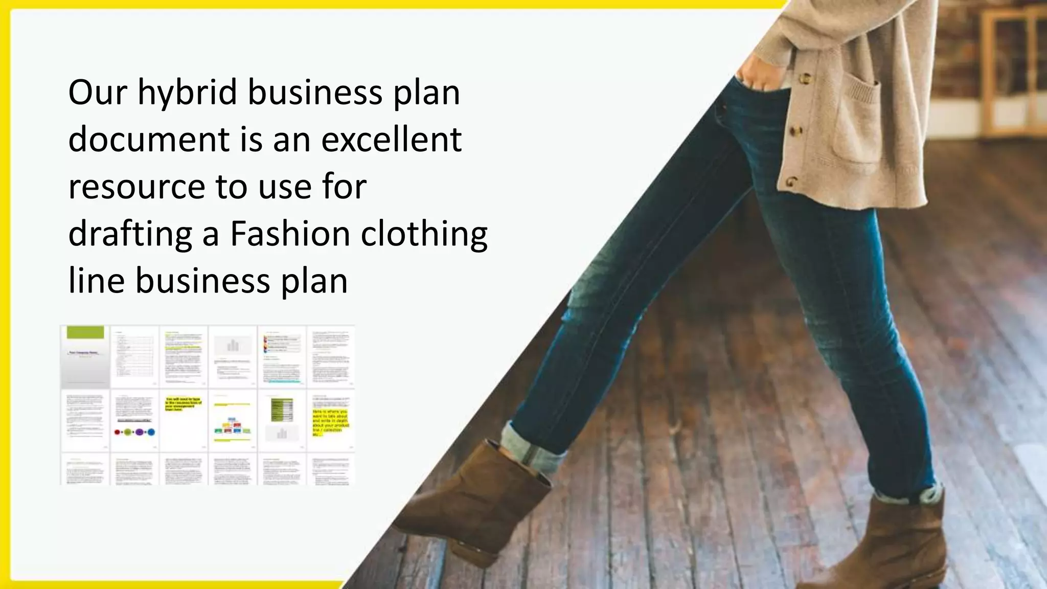 Clothing Fashion Design business plan template | PPTX