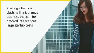 Clothing Fashion Design business plan template | PPTX