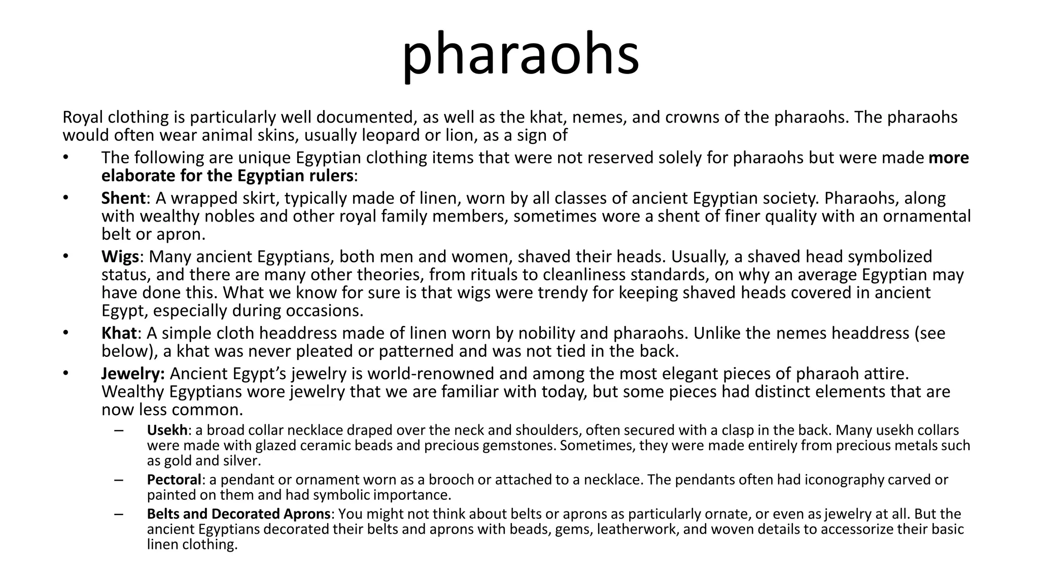 CLOTHING IN ANCIENT EGYPT: HISTORY OF FASHION | PPTX