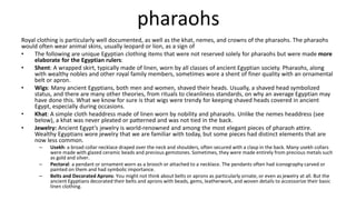 CLOTHING IN ANCIENT EGYPT: HISTORY OF FASHION | PPTX