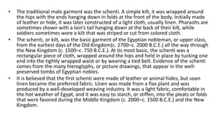 CLOTHING IN ANCIENT EGYPT: HISTORY OF FASHION | PPTX