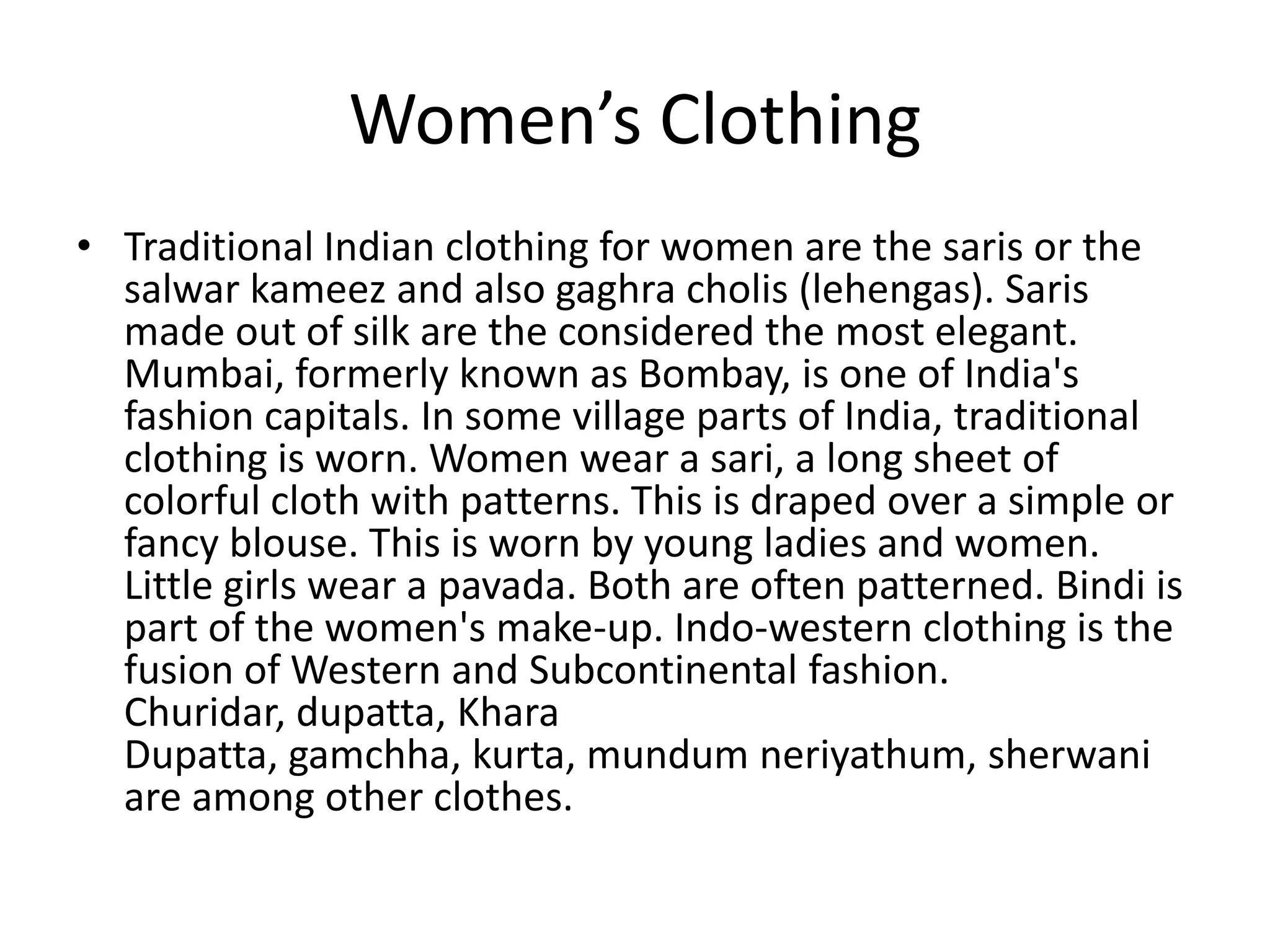 Clothing in india | PPTX