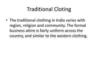 Clothing in india | PPTX