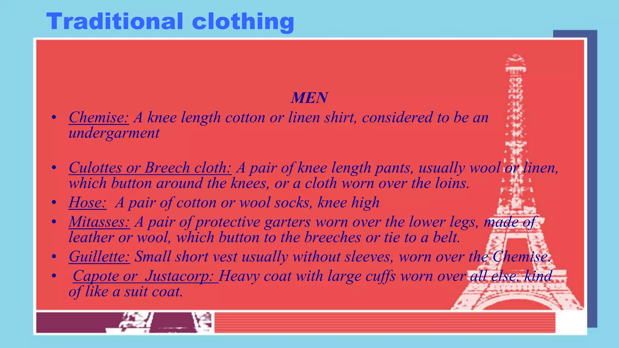Clothing of france | PPTX