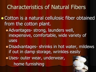 Fibers and Fabrics | PPTX