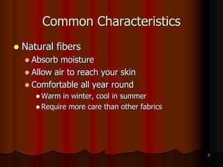 Fibers and Fabrics | PPTX