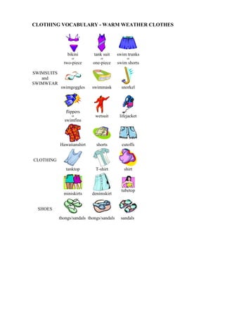 Clothing vocabulary | DOCX