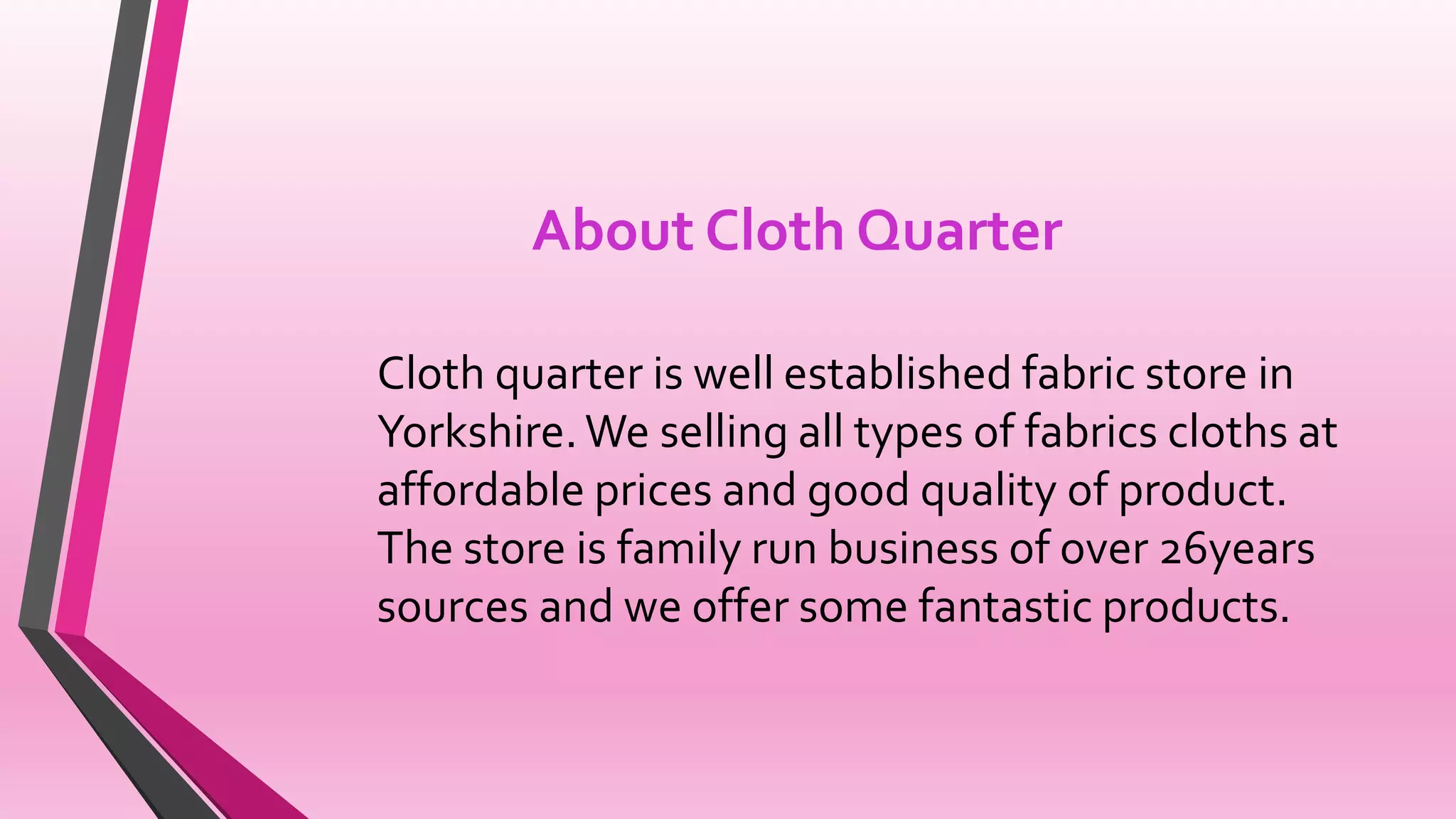 Cloth quarter | PPTX