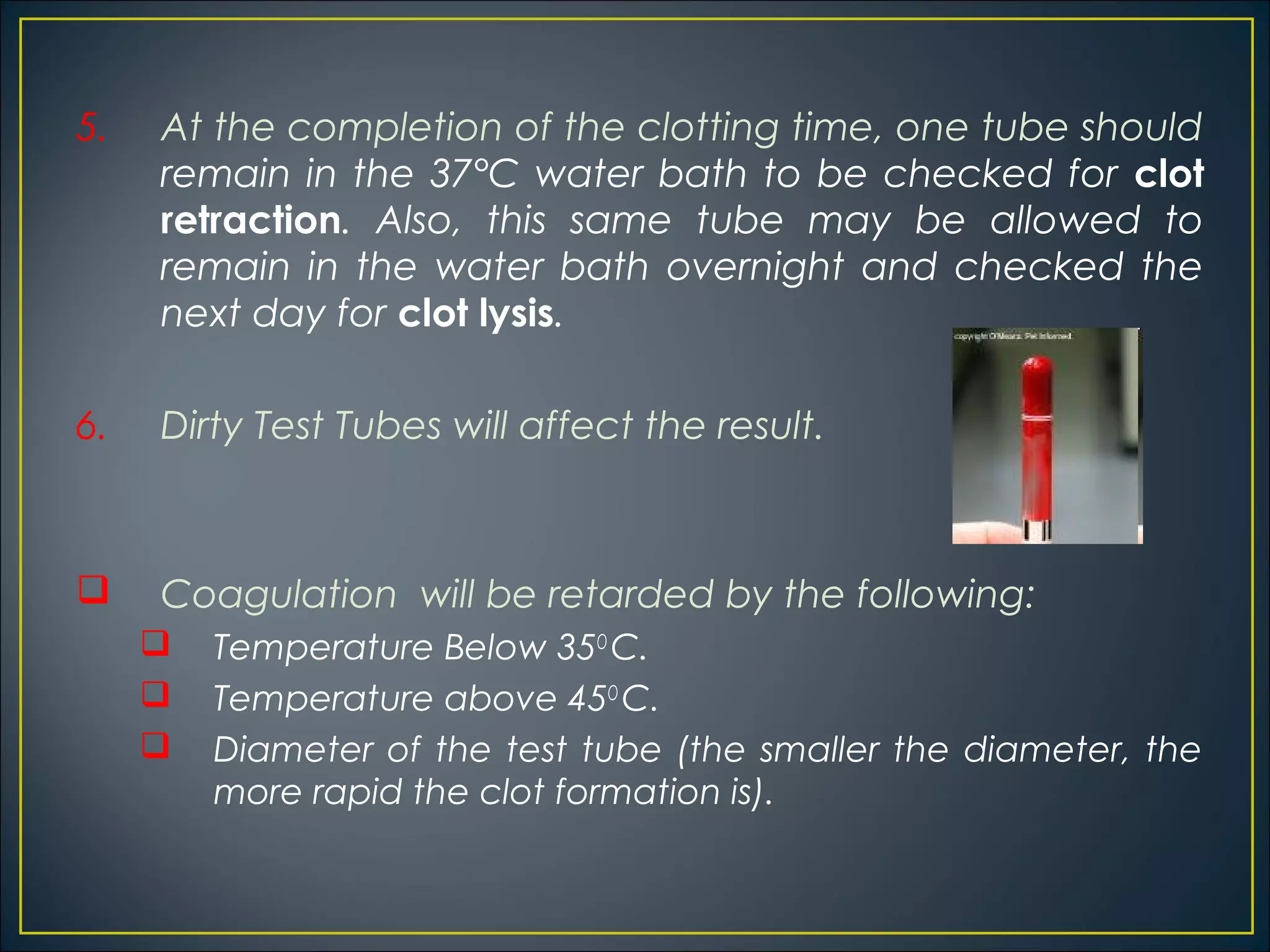 Clotting time - Coagulation of whole blood | PPT