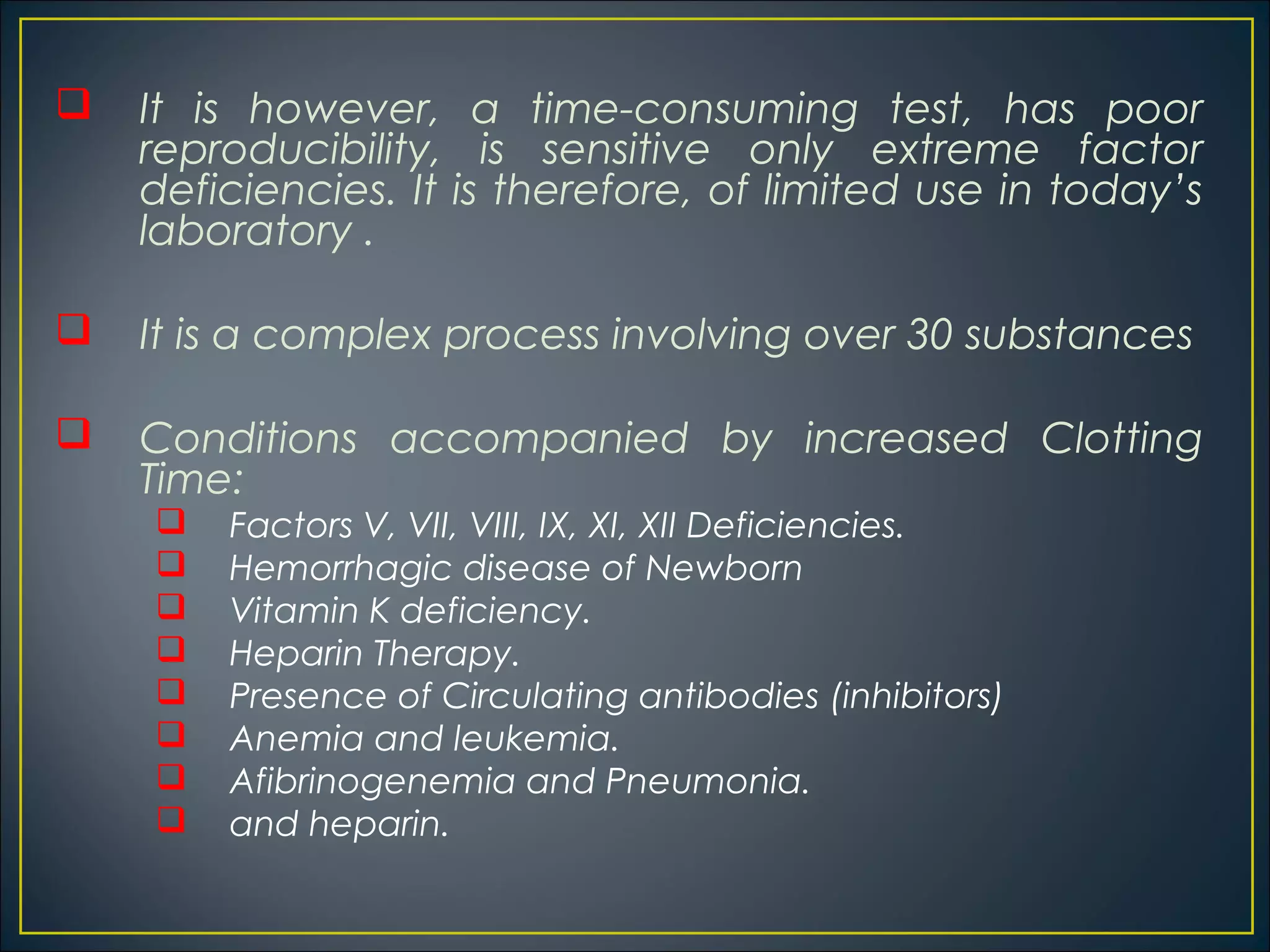 Clotting time - Coagulation of whole blood | PPT