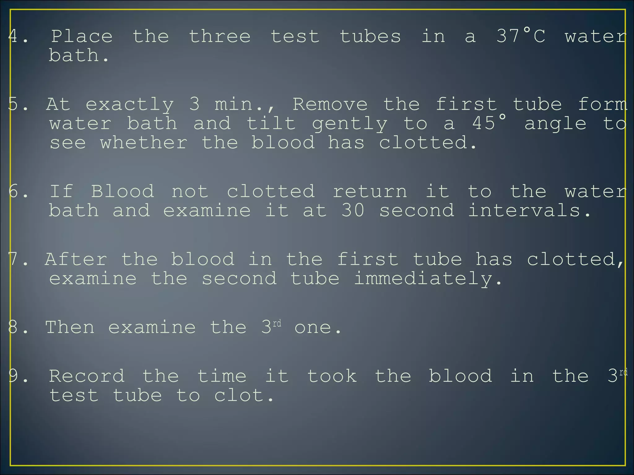Clotting time - Coagulation of whole blood | PPT