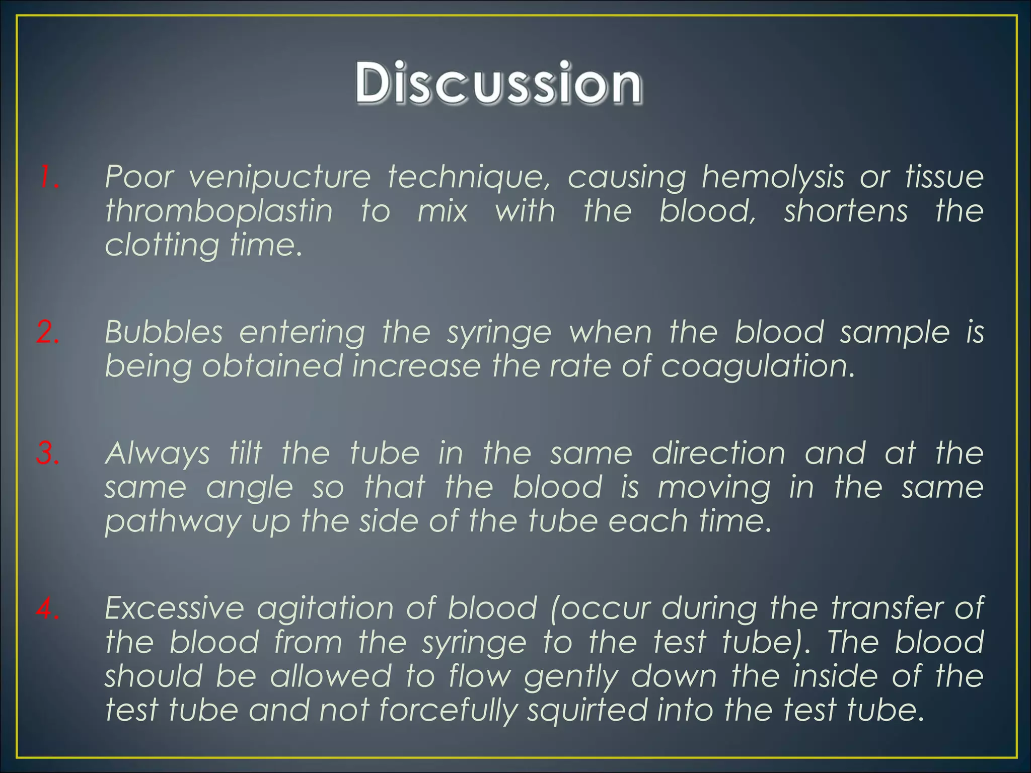 Clotting time - Coagulation of whole blood | PPT