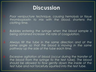 Clotting time - Coagulation of whole blood | PPT