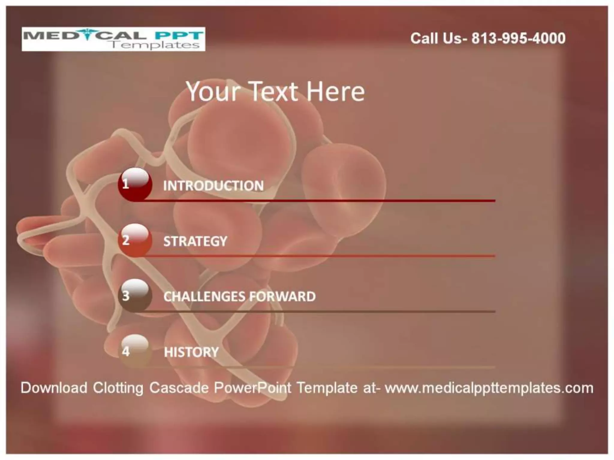 Clotting Cascade Powerpoint Template Pptx