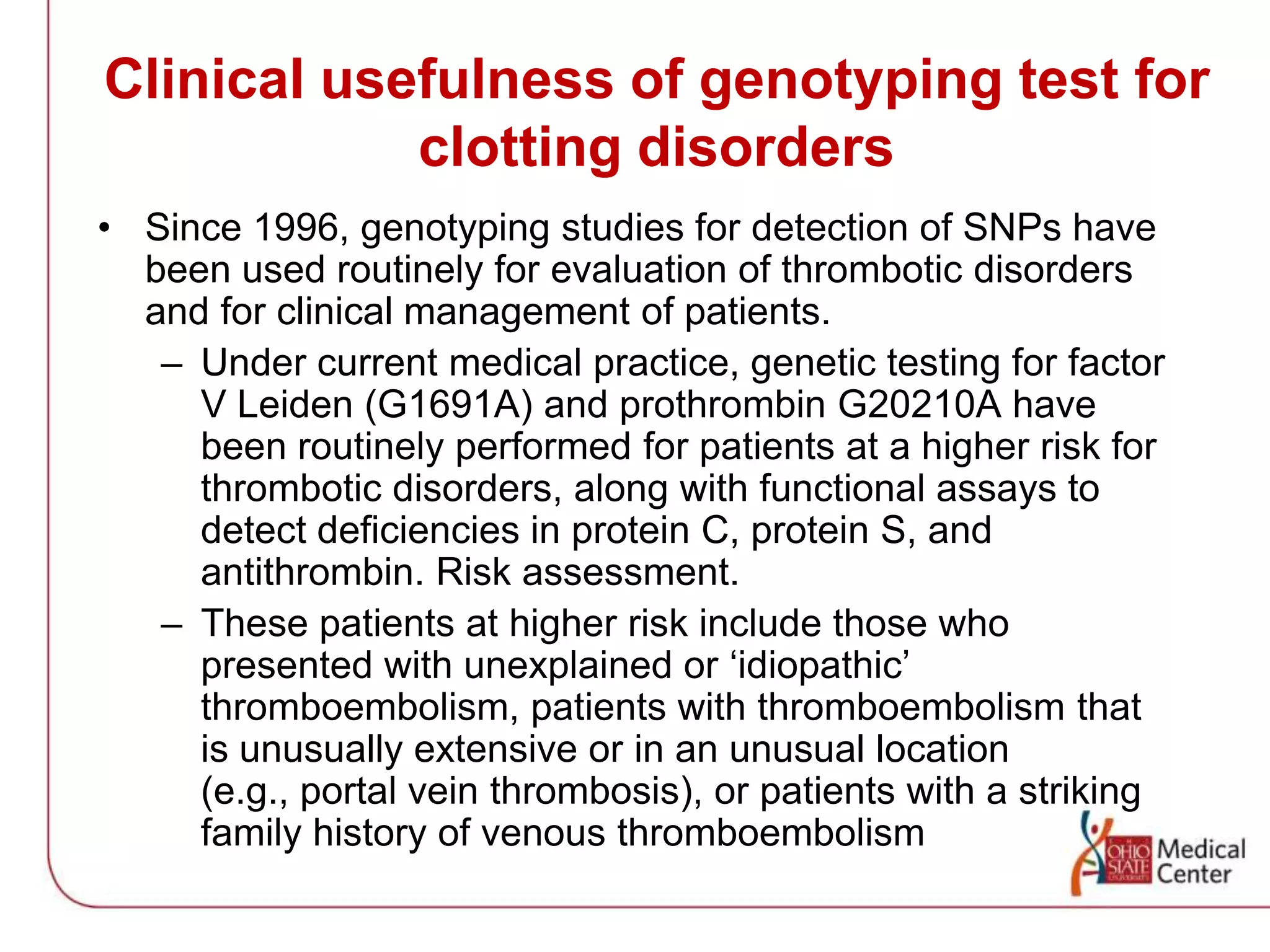 Clotting Disorders | PPTX