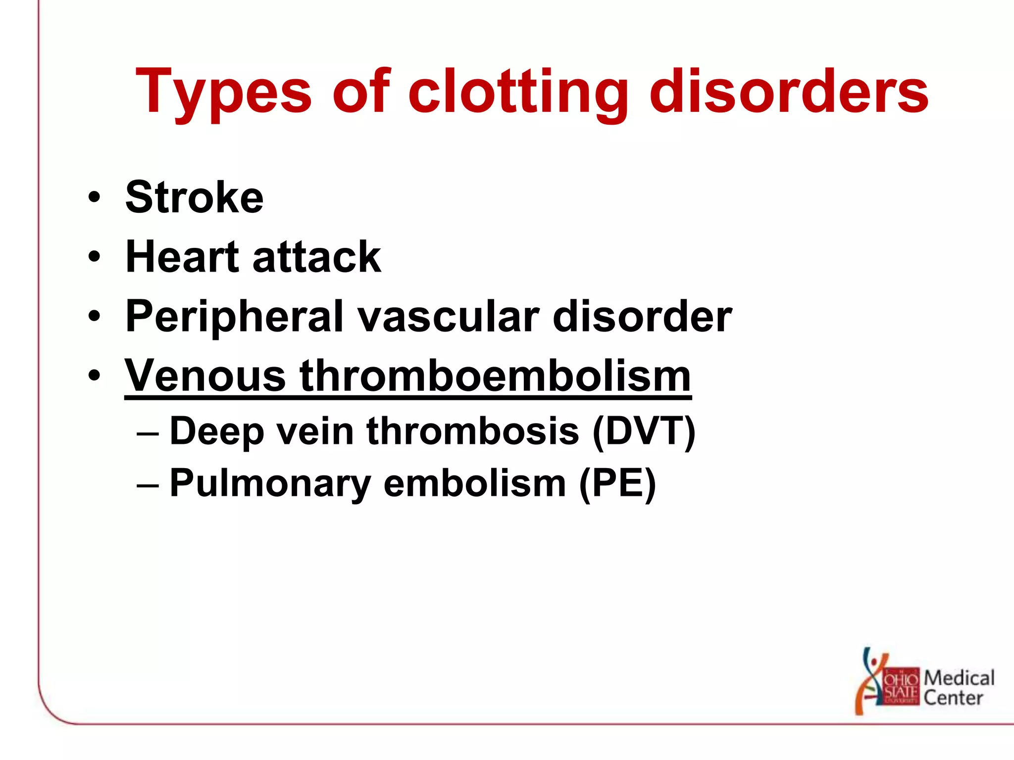 Clotting Disorders | PPTX