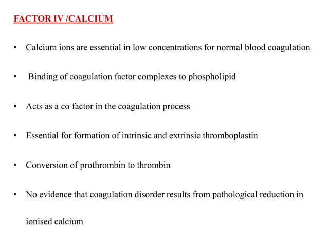 Clotting factors | PPT | Free Download