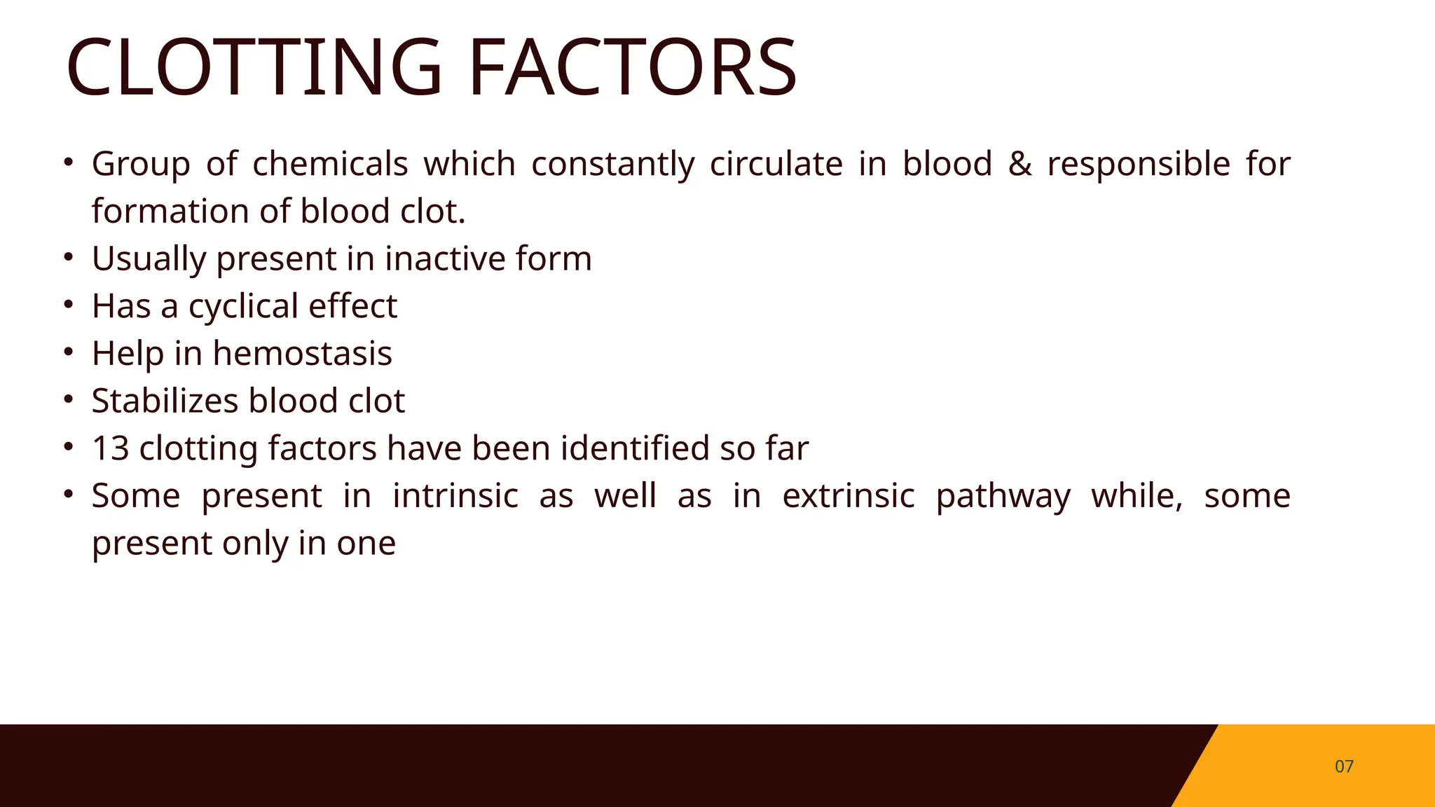 clotting factors clotting mechanism pathways and methods of ...