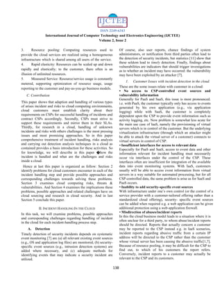 Handling of Incident, Challenges, Risks, Vulnerability and Implementing ...