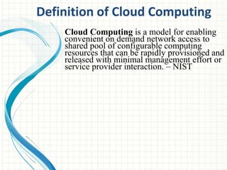 Cloud Computing : Revised Presentation | PPTX