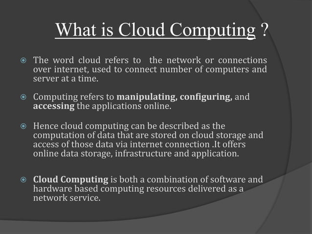 Presenting Cloud Computing Ppt