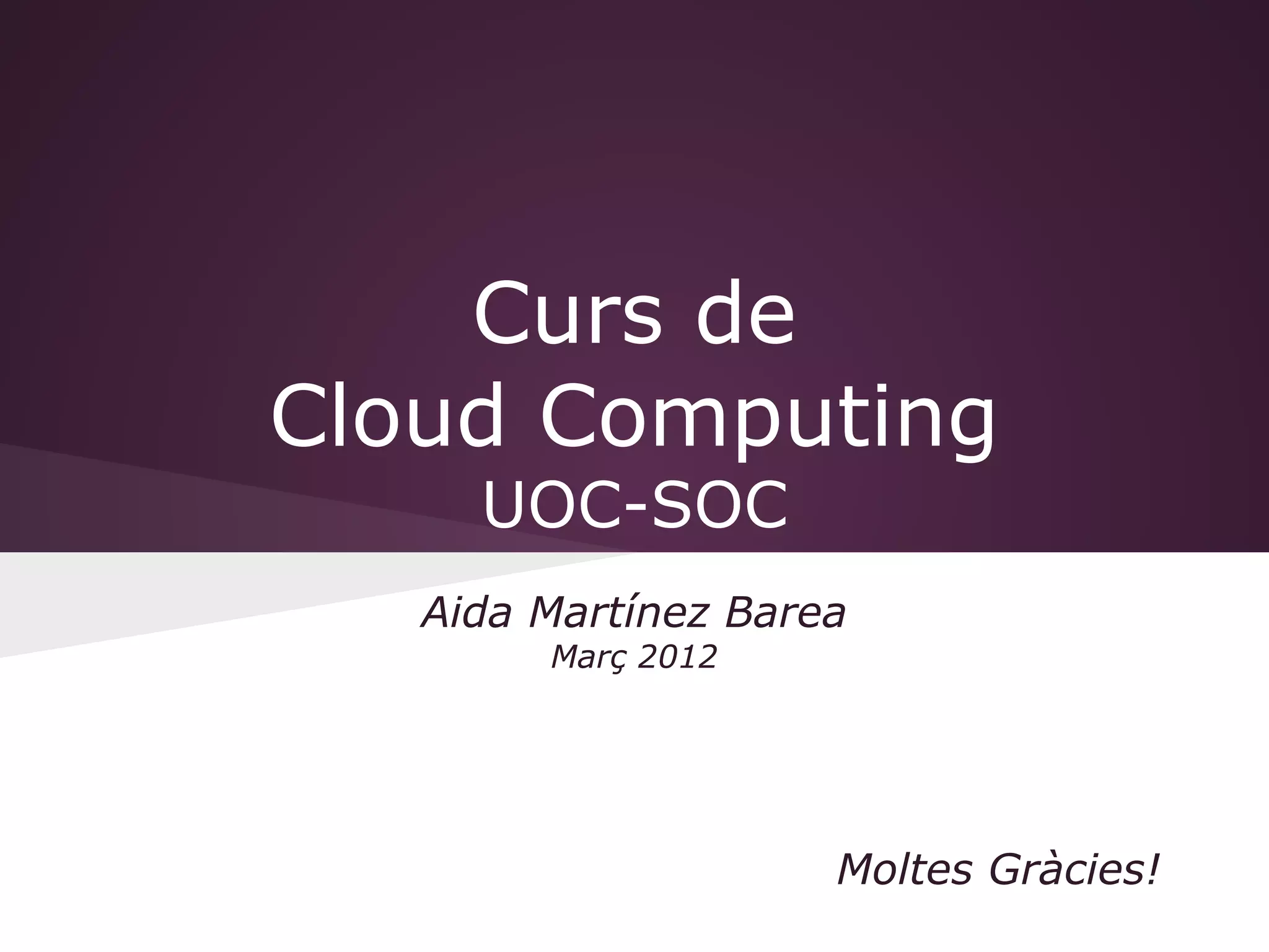 Cloud Computing - Implantació a un Taller Tèxtil | PDF