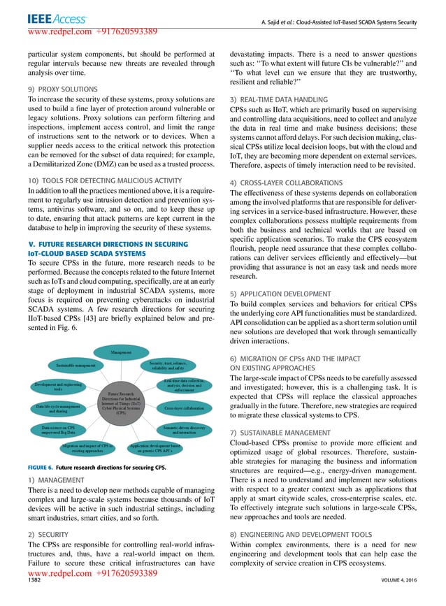 Cloud Assisted Io T Based Scada Systems Security A Review Of The State Of The Art And Future