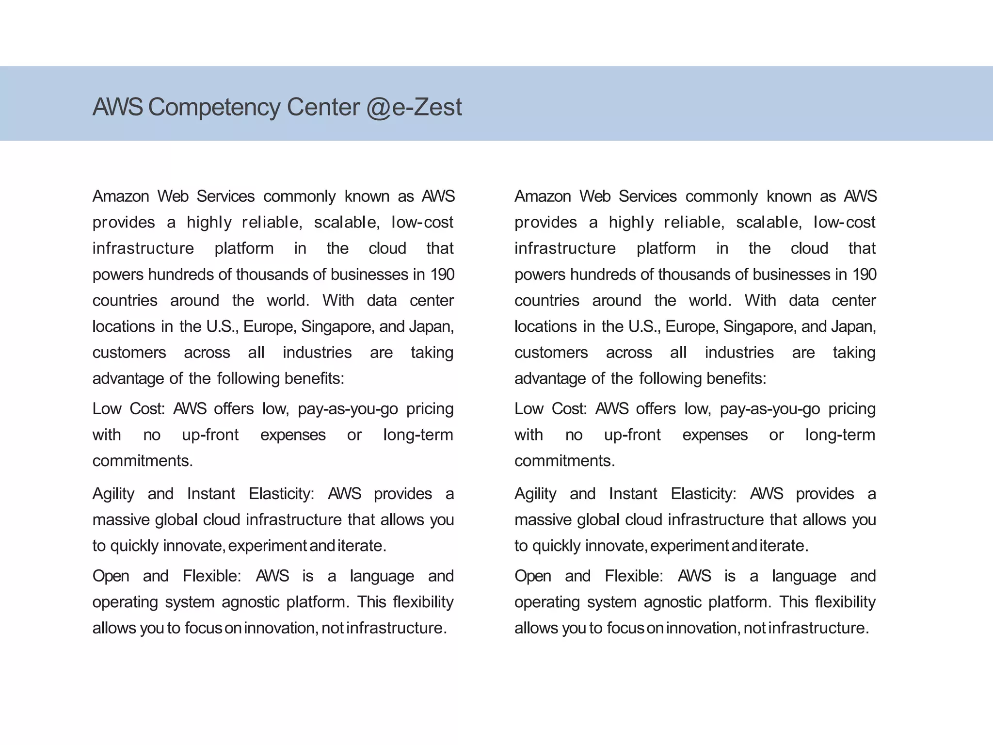 Cloud AWS Competency | PPTX