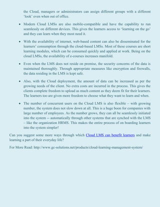 Cloud-based Learning Management System | PDF