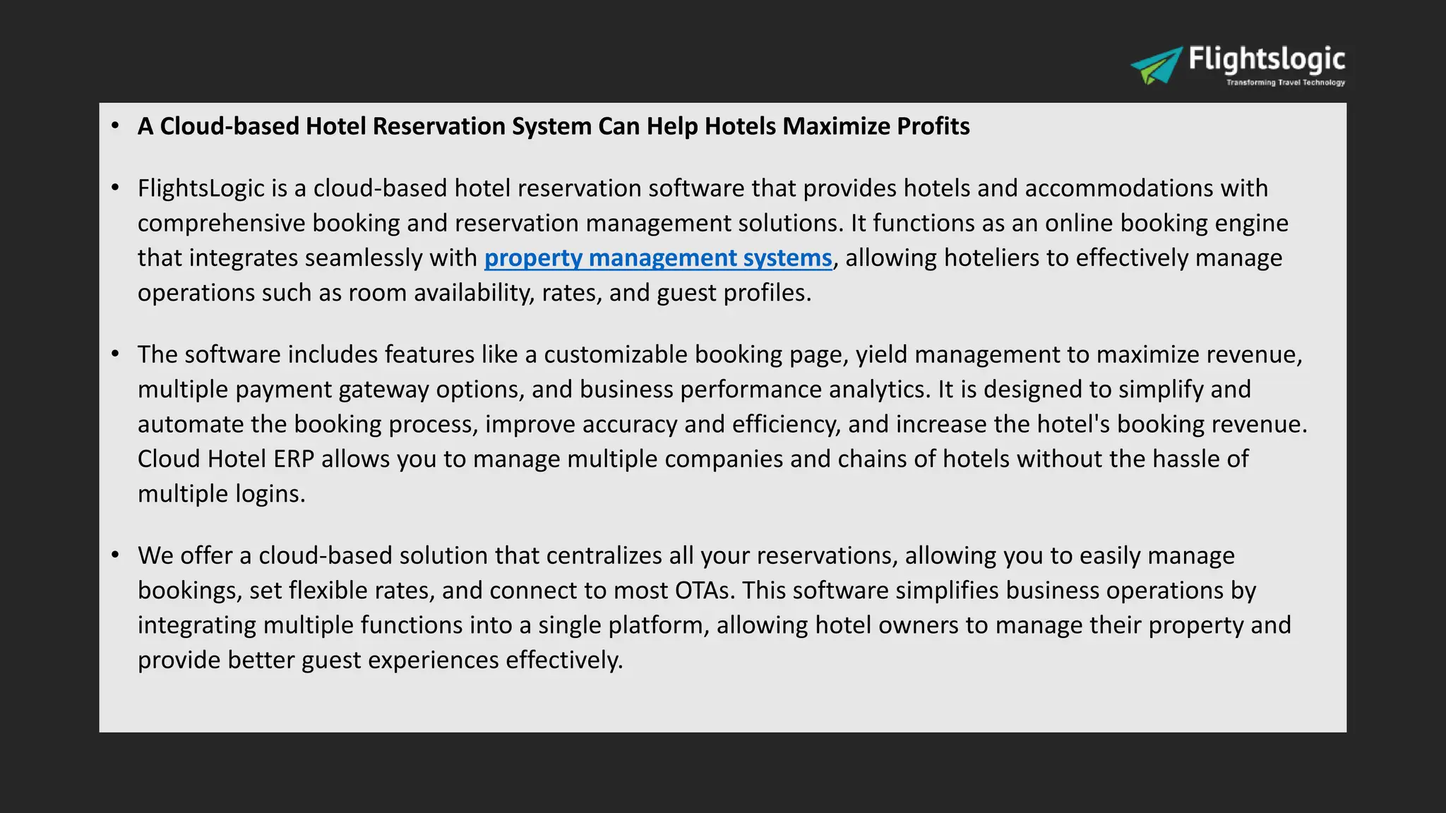 Cloud-Based Hotel Reservation System - FlightsLogic.pptx