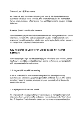 Cloud-based HR Payroll Software That Grows With Your Business | PPTX ...