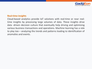 Cloud-Based IoT Analytics and Machine Learning | PPT