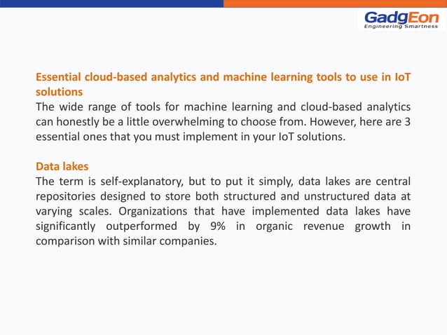 Cloud-Based IoT Analytics and Machine Learning | PPT