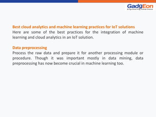 Cloud-Based IoT Analytics and Machine Learning | PPT