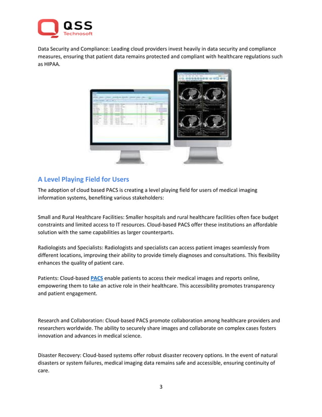 Cloud-based PACS - A Level Playing Field for Users of Medical Imaging Information Systems | PDF