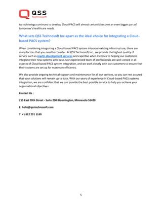 Cloud-based PACS - A Level Playing Field for Users of Medical Imaging Information Systems | PDF