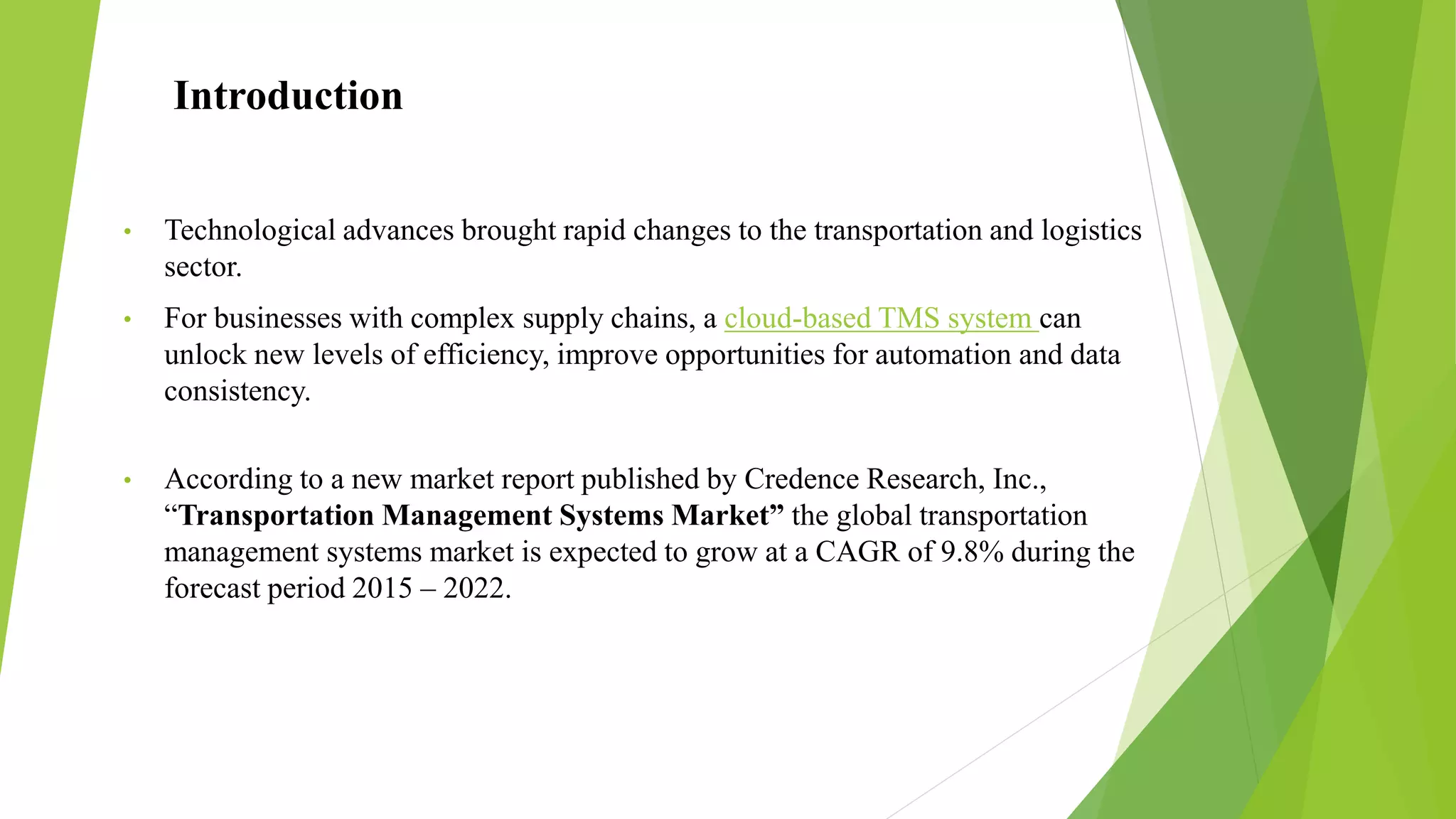 Cloud based transportation management system | PPTX