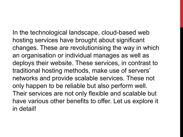 Cloud-based web hosting services at a glance.pptx | Web Hosting | Internet