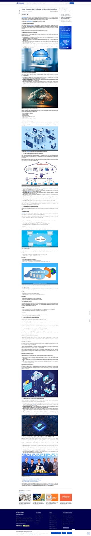 Cloud Compute là gì? Phân loại và cách thức hoạt động của Điện Toán Đám Mây | PDF