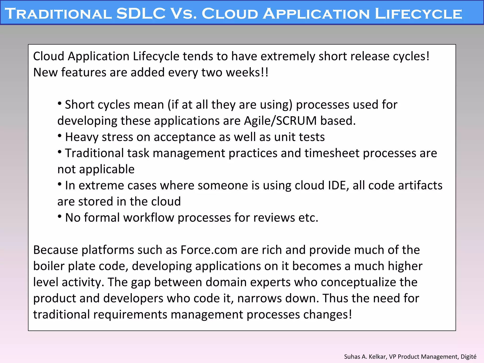Cloud Application Development Lifecycle | PPT | Cloud Computing | Internet