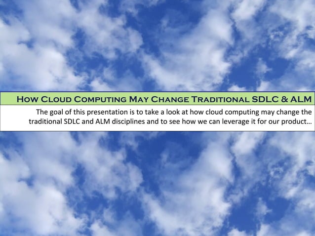 Cloud Application Development Lifecycle | PPT | Cloud Computing | Internet
