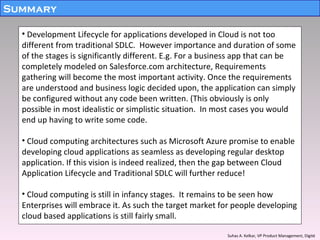 Cloud Application Development Lifecycle | PPT