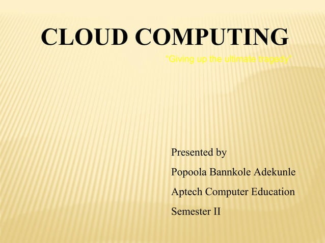 Cloud computing | PPT