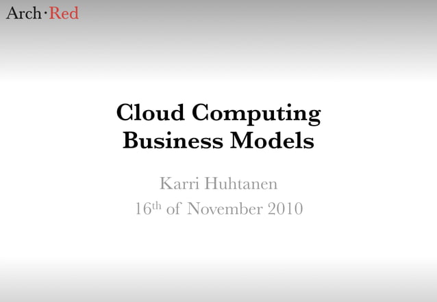 Cloud Computing Business Models | PDF
