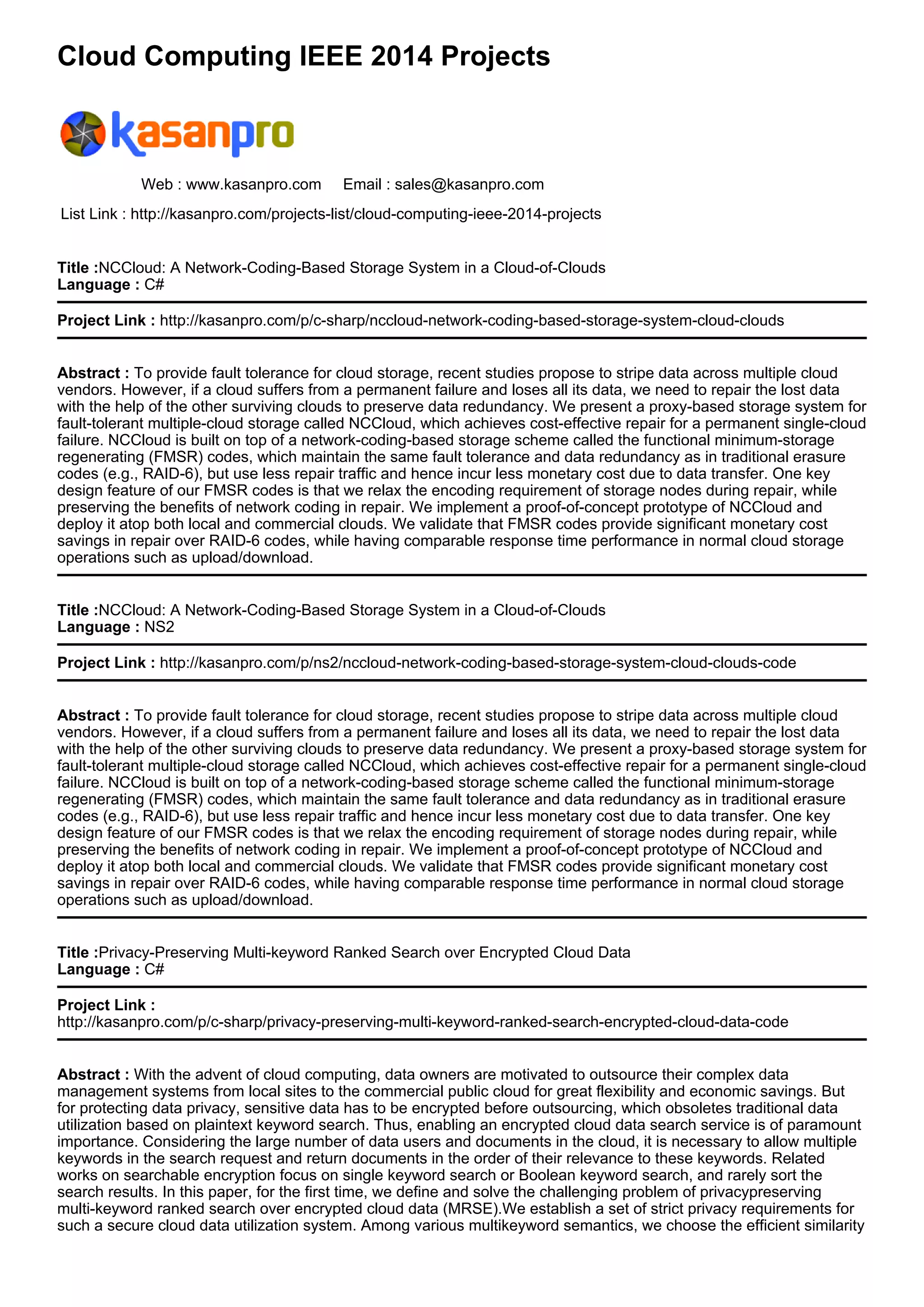Cloud computing-ieee-2014-projects | PDF Cloud computing-ieee-2014-projects | PDF