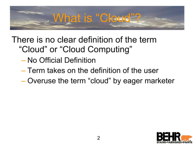 Cloud Computing Introduction | PPT | Cloud Computing | Internet